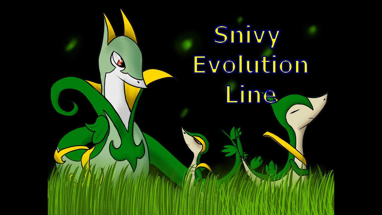 Snivy Evolution Line Speedart - YouTube