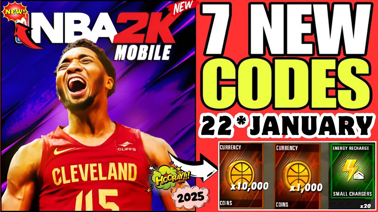 22 JANUARY ⚠️NBA 2K MOBILE CODES 2025 - NBA 2K MOBILE REDEEM CODES ...