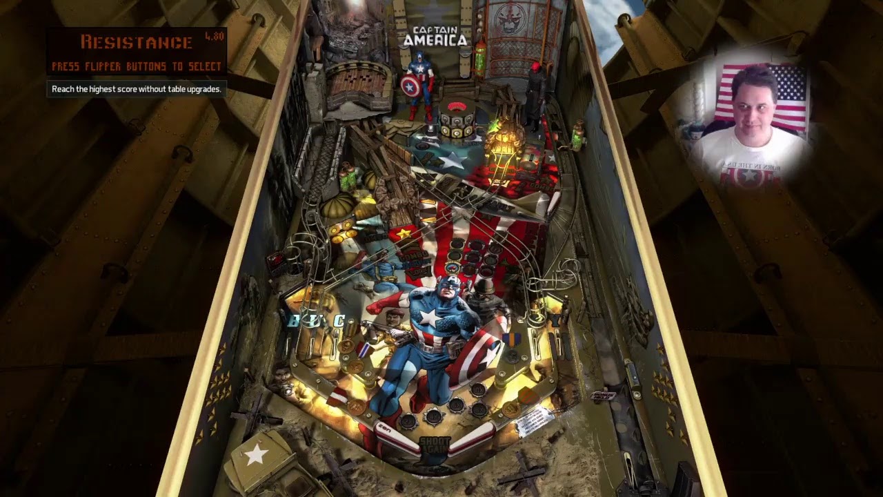 Happy 4th! Captain America Pinball - YouTube