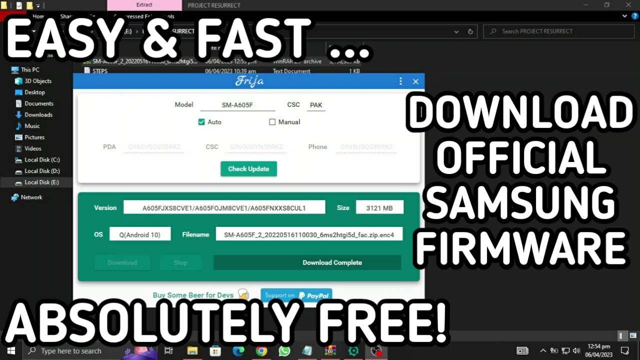 HOW TO USE FRIJA TO DOWNLOAD OFFICIAL SAMSUNG FIRMWARE FOR FREE ...