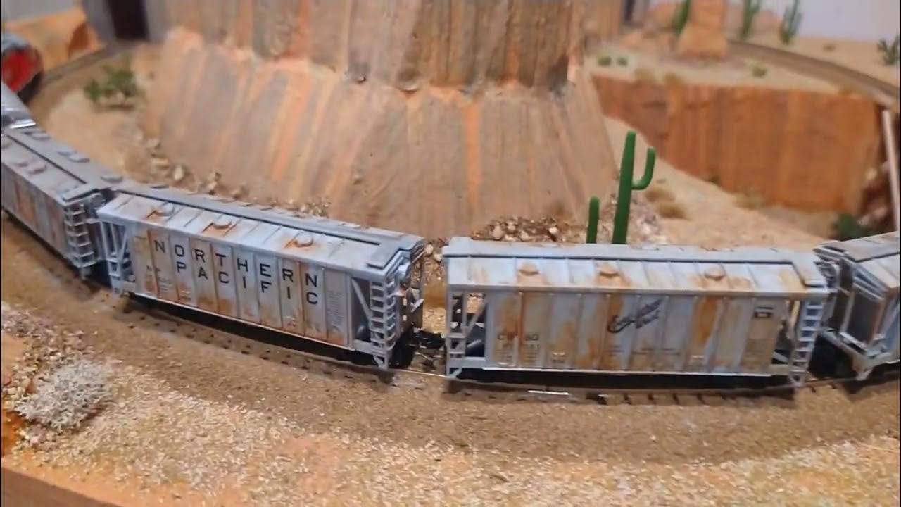 Weathering N Scale Train Cars my first attempt - YouTube
