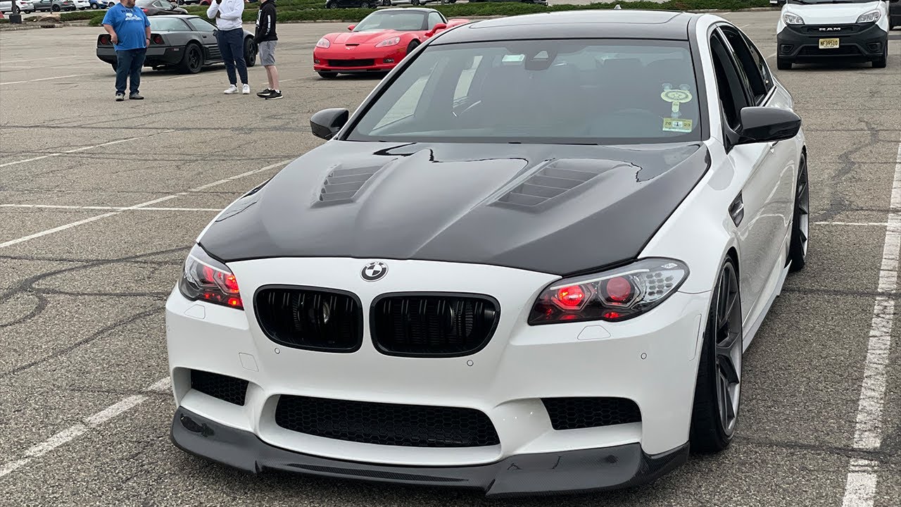 BMW F10 M5 GETS A CARBON FIBER VENTED HOOD!! - YouTube