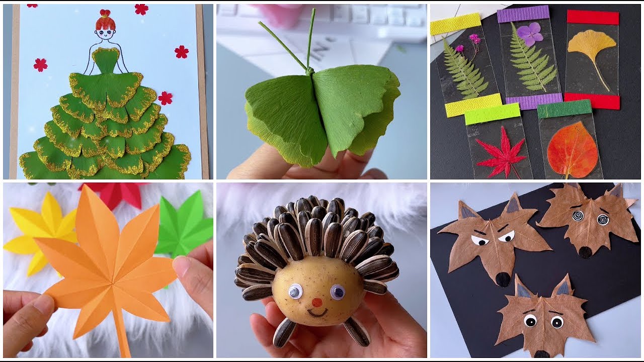 Nature-Inspired Leaf Crafts Butterflies, Maple Leaves, and Leaf Animals ...