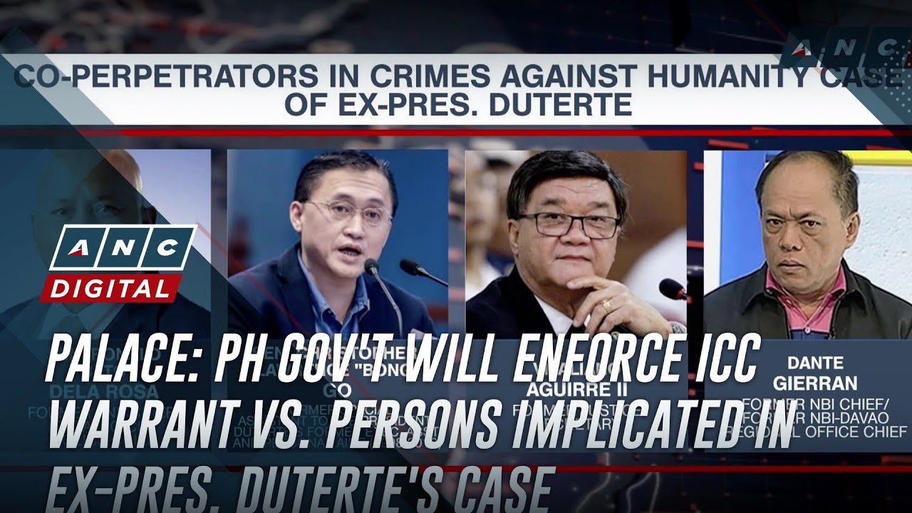 Palace: PH gov't will enforce ICC warrant vs. persons implicated in ex ...