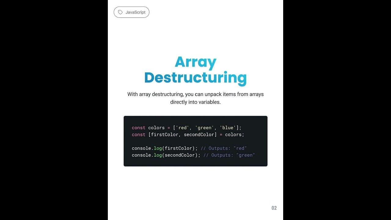 Javascript Destructuring - YouTube