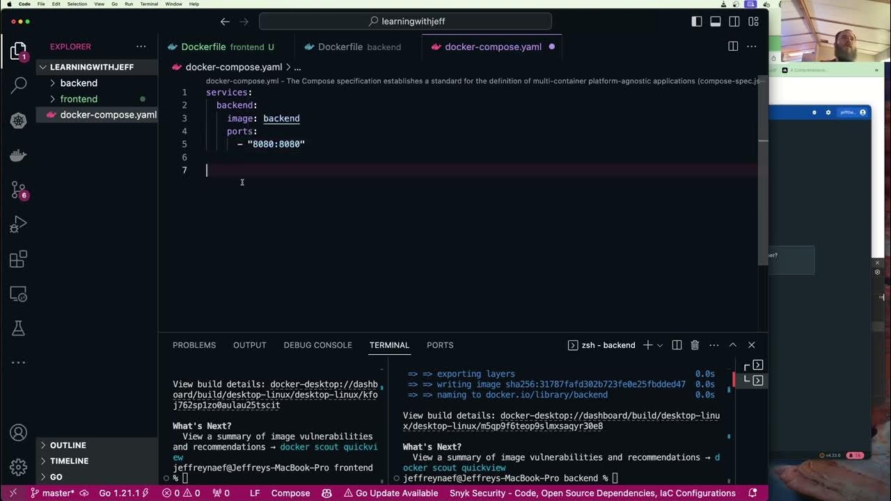 LWJ PT4: Running the Frontend and Backend using Docker Compose - YouTube