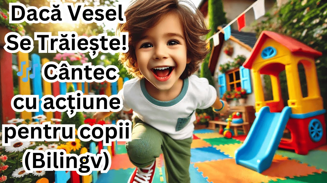 Dacă Vesel Se Trăiește! 🎶 Cântec cu acțiune pentru copii (Bilingv ...