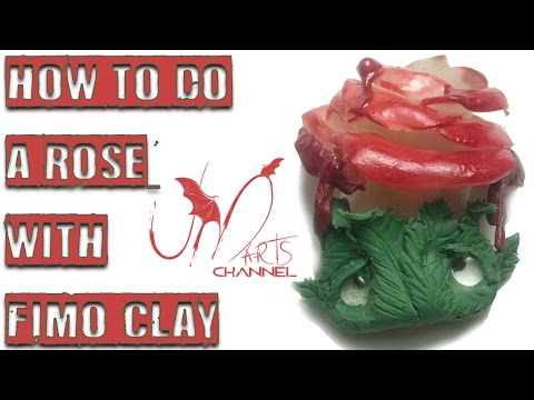 How to do a Rose with Fimo, Cold Porcelaine or Sugar Paste Fondent ...