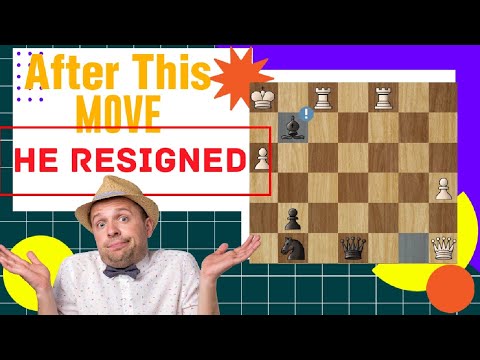 😅Watch This AMAZING Chess Move That Forced a Resignation!💥#chess # ...