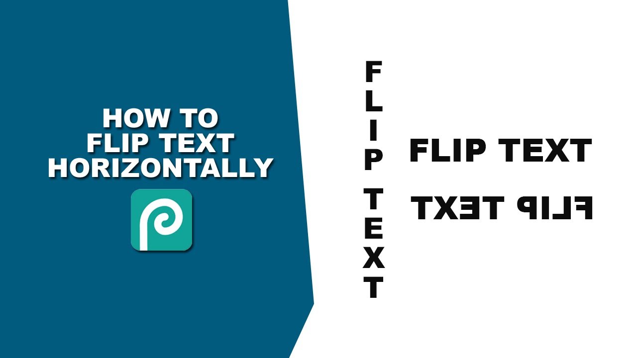 how to flip text horizontally in photopea, - YouTube