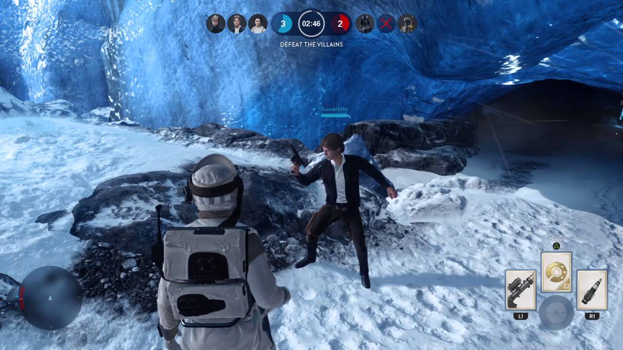 STAR WARS™ Battlefront Heroes Vs Villians Hoth Ice Caves - YouTube