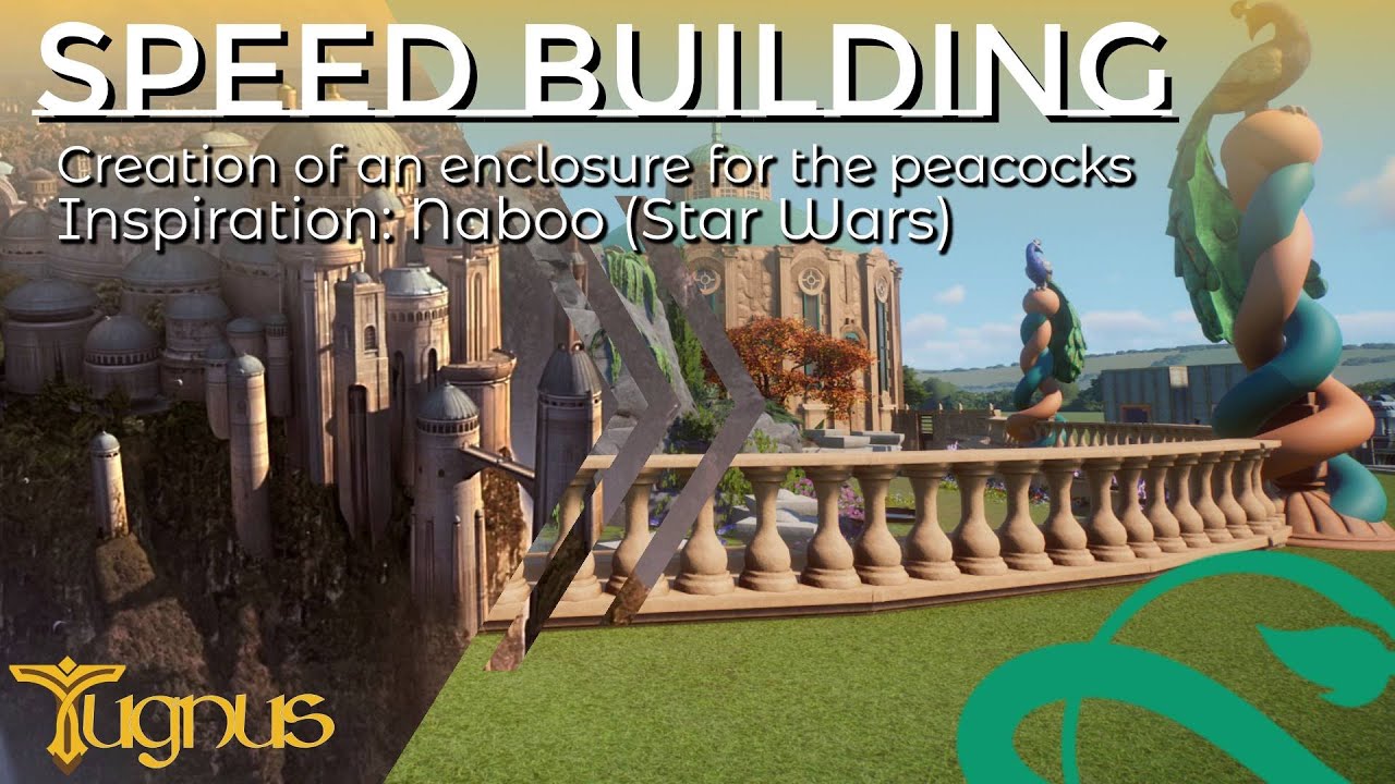 [PlanetZoo Speedbuild] Peacock enclosure Naboo style (Star Wars) - YouTube