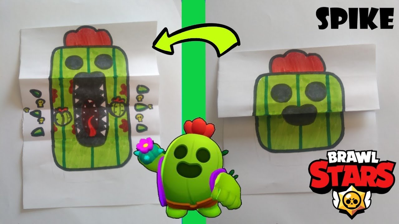 How to draw SPIKE PINS PAPER CRAFT , DRAWING | Brawl Stars \ DESSIN ...