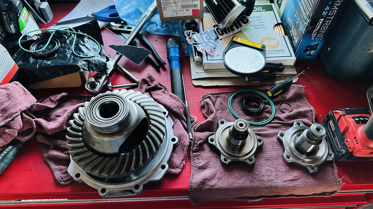 2014 Audi A6 TDI C7 front differential fix 8hp-55 transmission seals ...