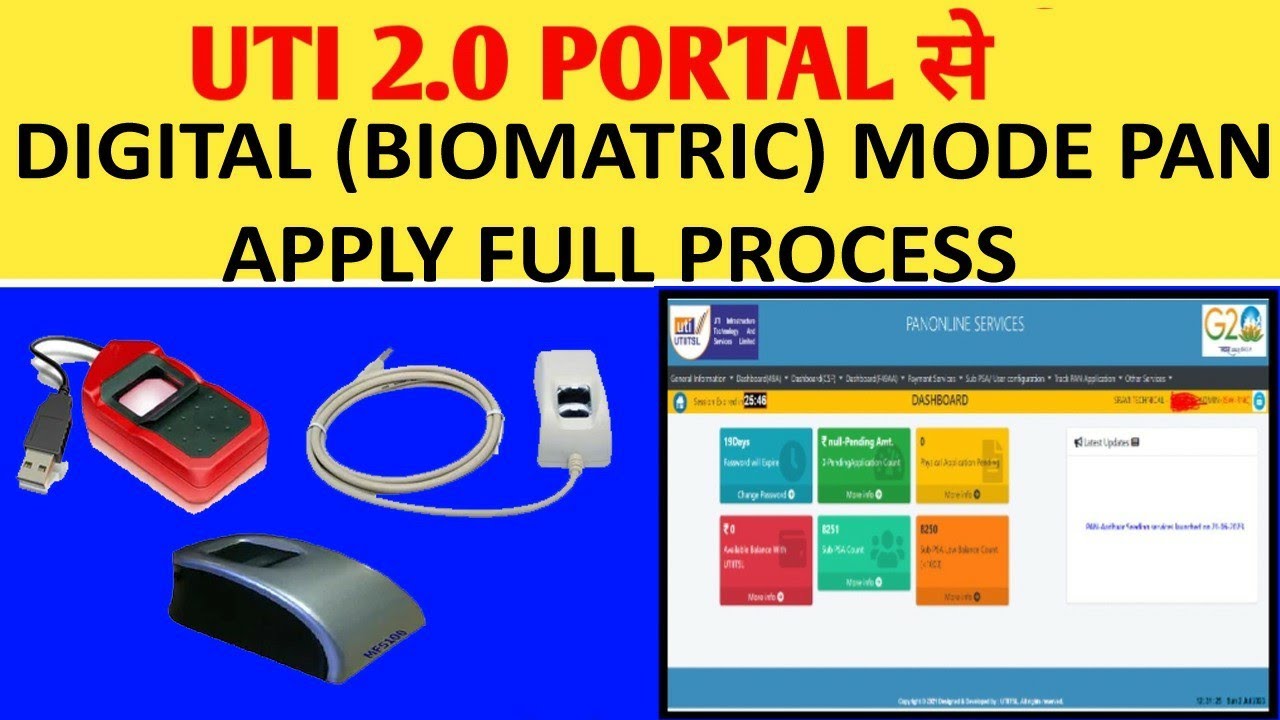 UTI NEW PORTAL Digital mode Pan card apply step by step - YouTube