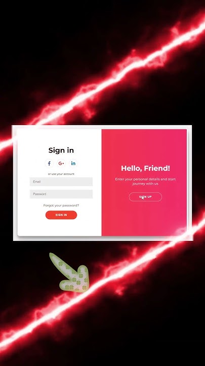 Sliding sign in & sign up #html #css #shorts #trending - YouTube