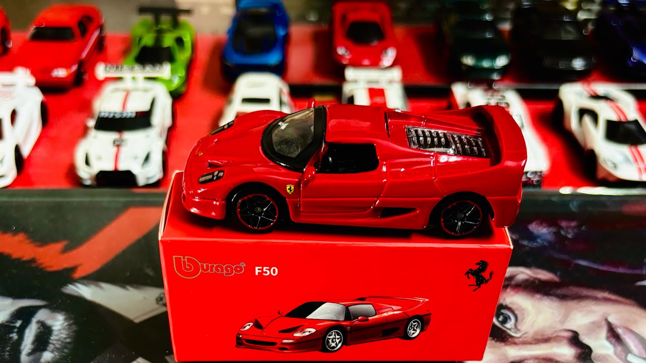 Ferrari F50 Bburago 1:64 car unboxing and review - YouTube