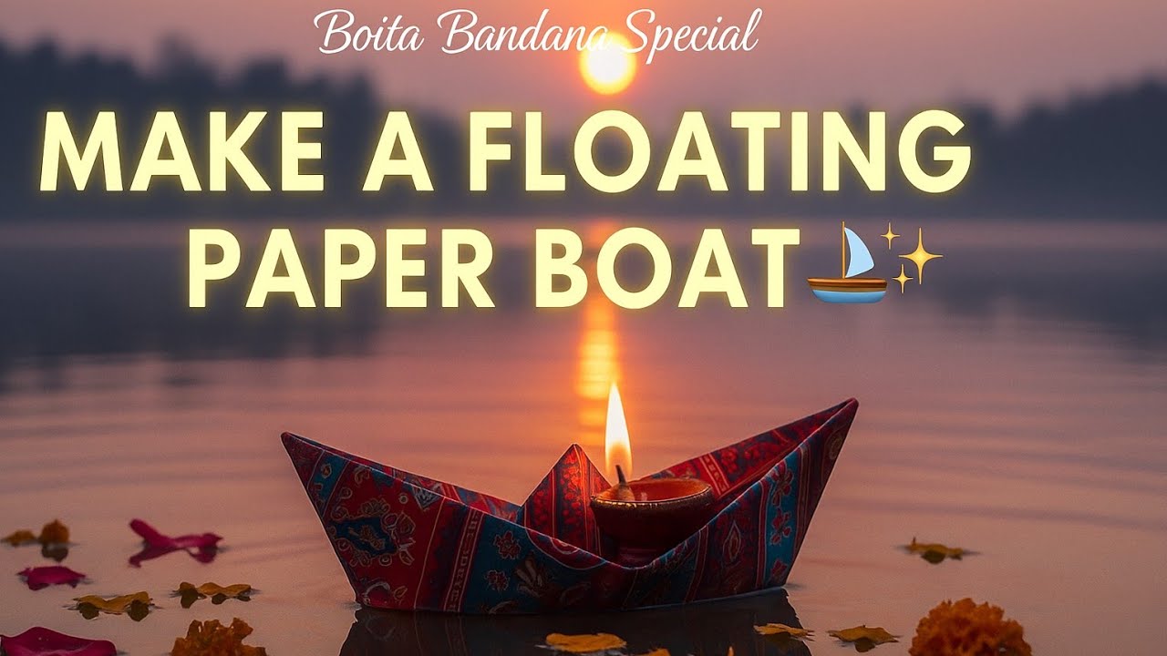How to Make Floating Paper Boat| Paper Craft | Boita Bandana Boat ...