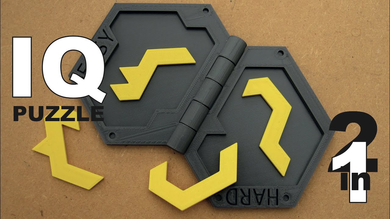 IQ Puzzle, 3D printed two in one IQ puzzle - YouTube