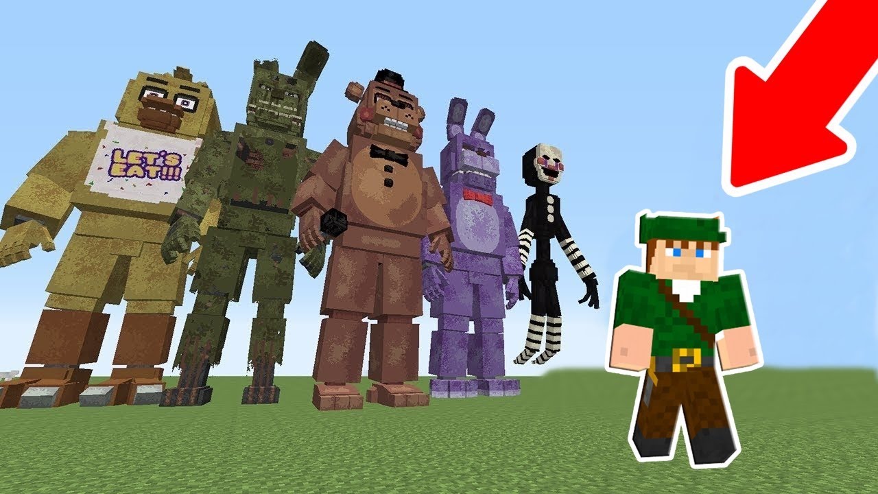 ANIMATRONICS GIGANTES ATACAM A CIDADE !! - MINECRAFT FIVE NIGHTS AT ...