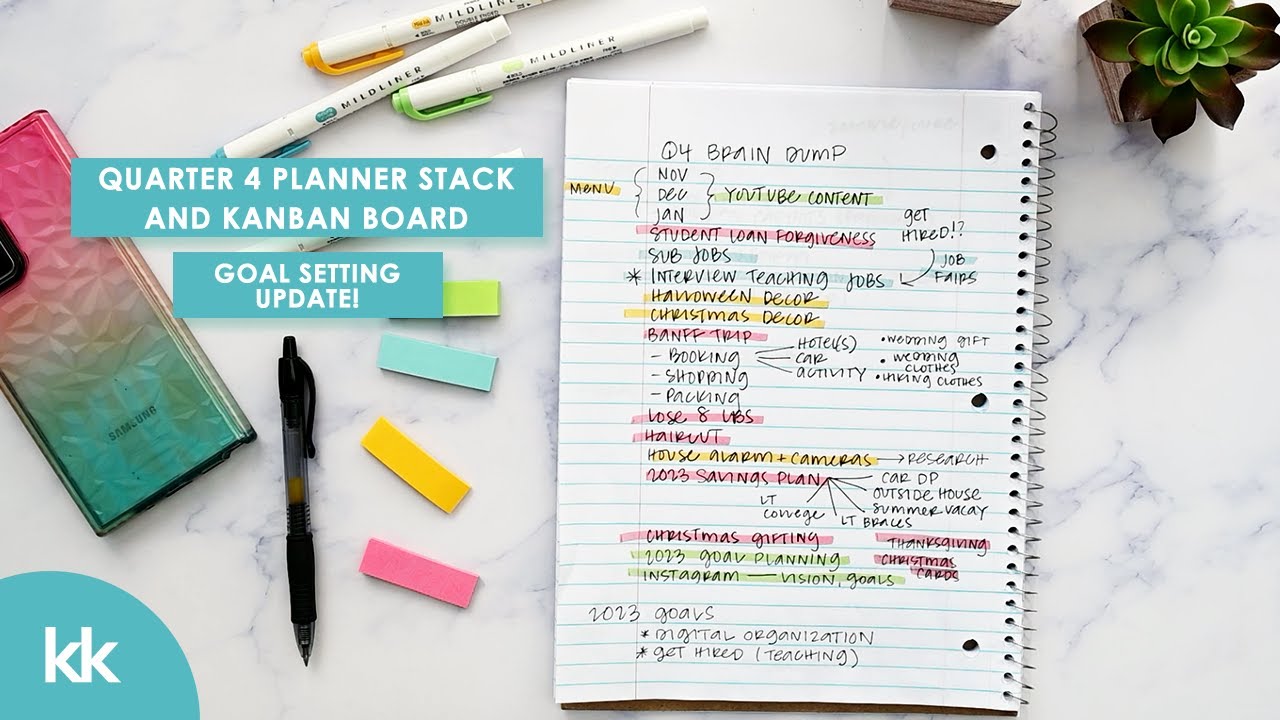 Quarter 4 Goal Setting & Kanban Board System Q4 Planner Stack Update ...