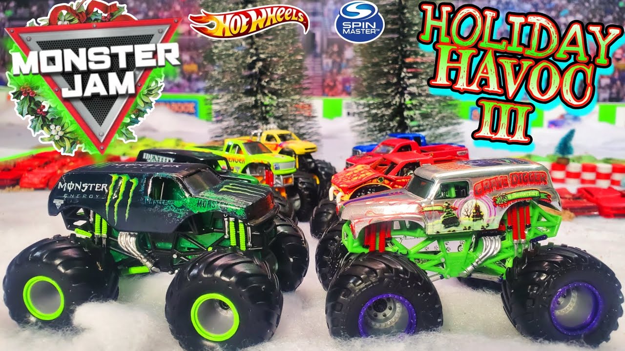MONSTER JAM! Toy Diecast Monster Truck Racing (Holiday Havoc 3) - YouTube
