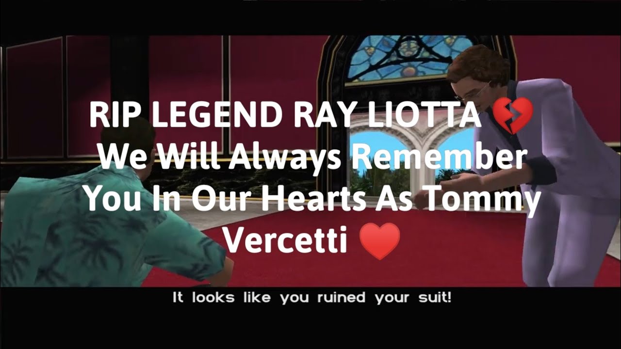 RIP Ray Liotta aka Tommy Vercetti's Voice Actor 💔 (Last Scene of Tommy ...