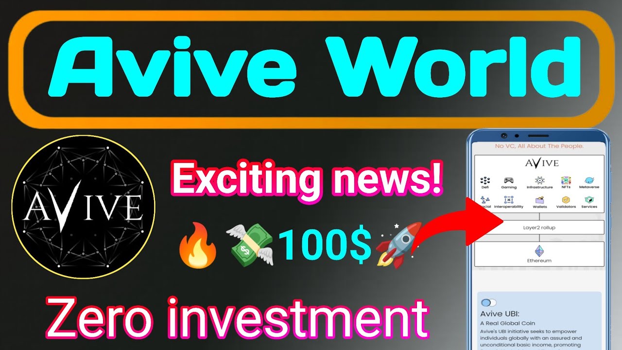 Avive Word Mining Price Good News||Avive Network New Update||Avive word ...