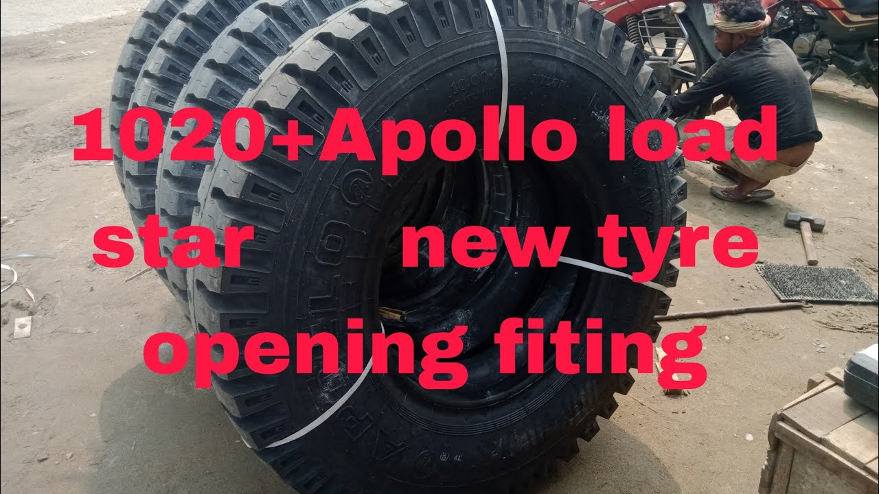 Apollo load star 1020 tyre new tyre opening fitting - YouTube