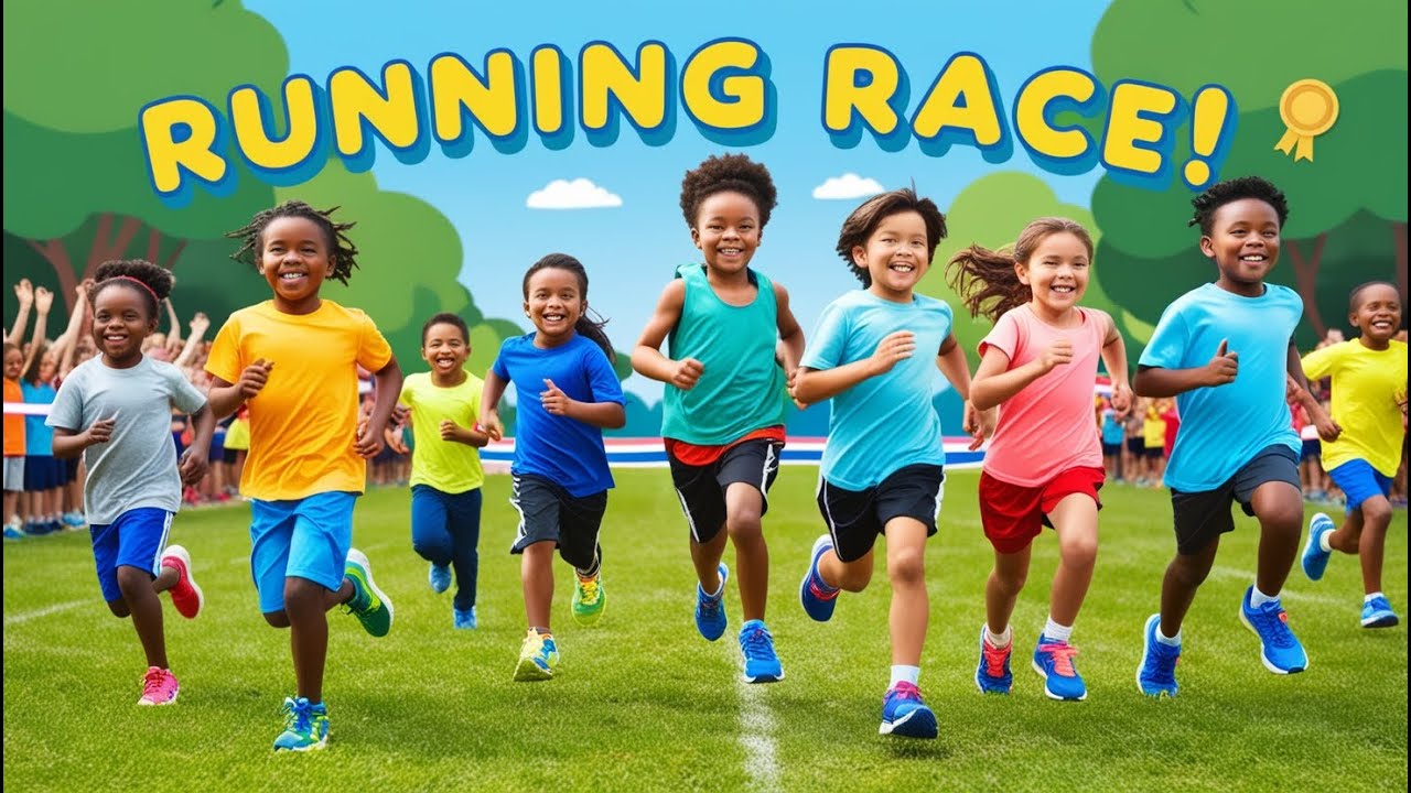 🏃‍♂️ Running Race 🏃‍♀️ | Kids Song | Fun and Educational!-2024 - YouTube