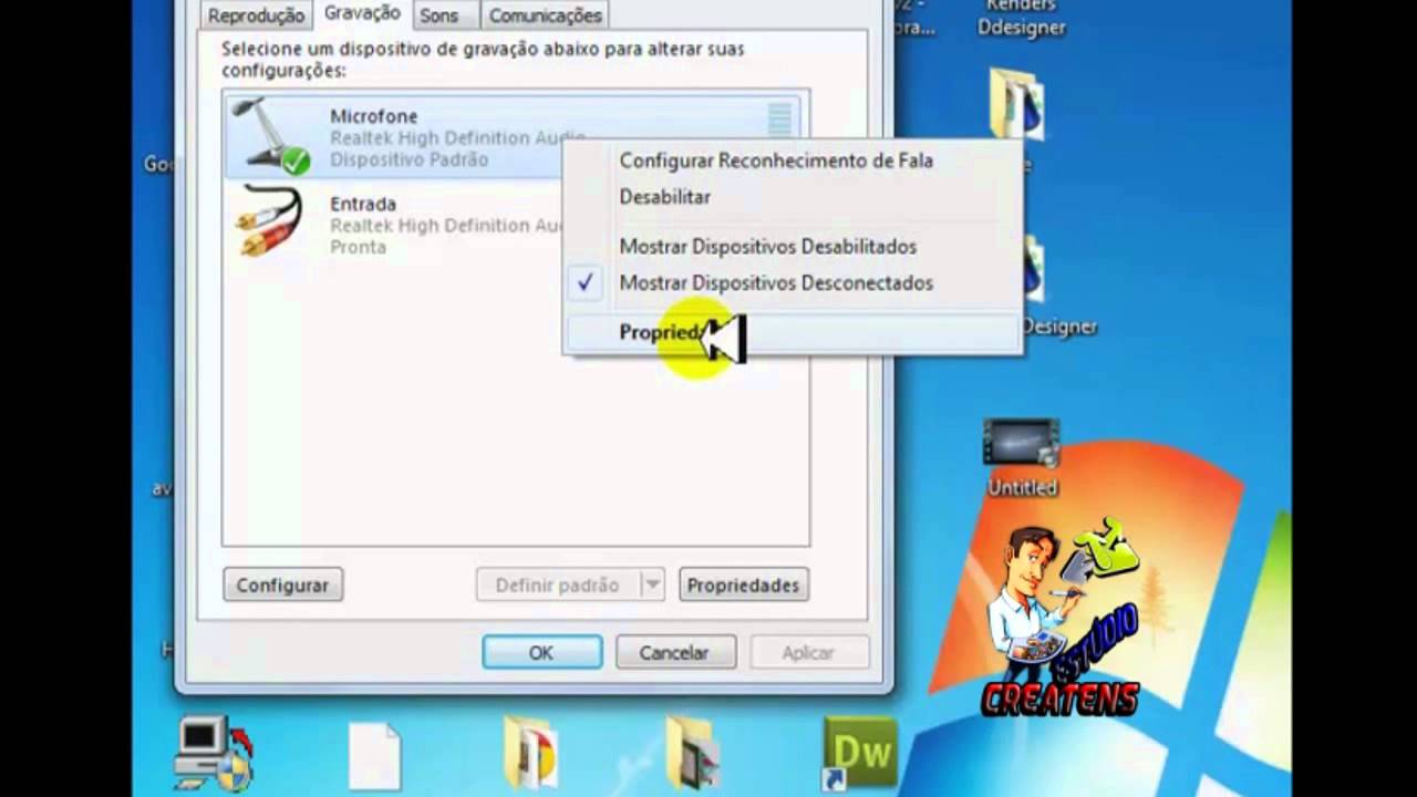 Como Configurar Seu Microfone No Windows 7 - YouTube