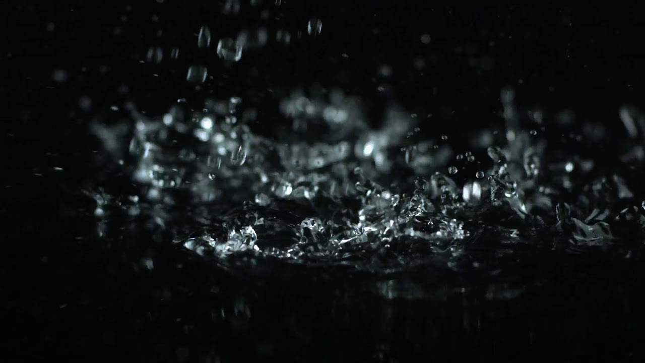 slow motion splashes of water droplets - YouTube