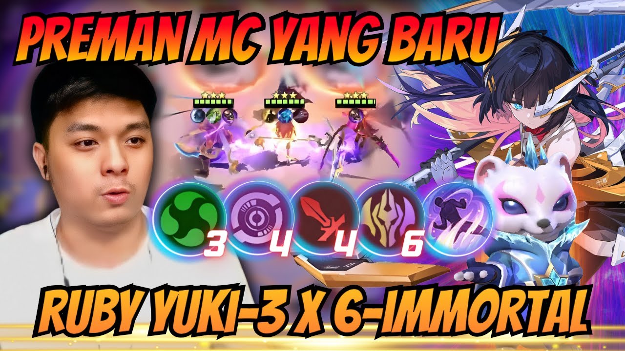 CARA MAIN YUUKI 3 RUBY IMMORTAL ELEMENTALIS DI UPDATE MAGIC CHESS TERBARU !! COMBO INI KUAT ...
