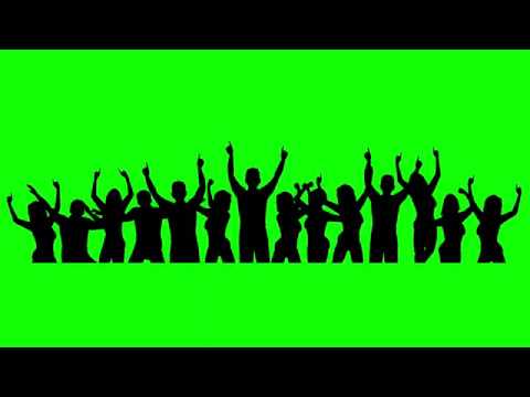 Cheering crowd green screen free to use - YouTube