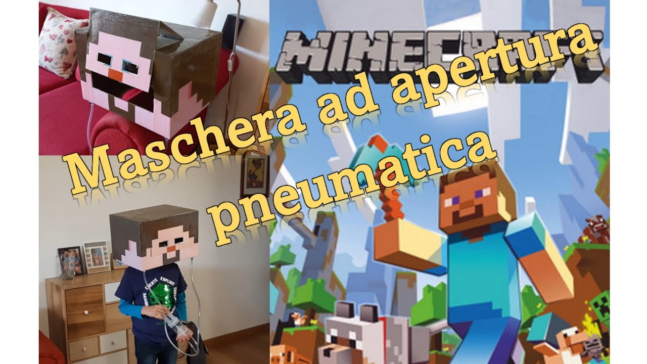 Minecraft mask of Steve. Tutorial. Come realizzare una maschera ...