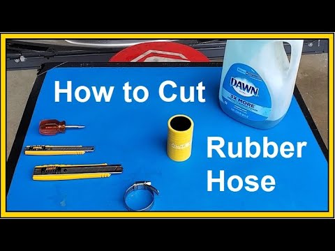 How to cut a rubber or silicone hose without a die cutter - YouTube