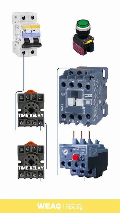 Industrial Control System: Wiring Time Relays, Push Button, and Contactor. - YouTube