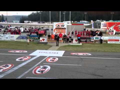 Singing the National Anthem at NASCAR race - YouTube