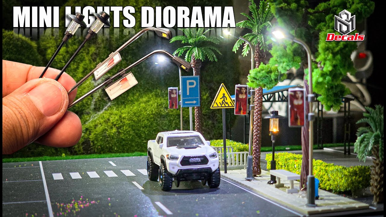 How to Design a Miniature Park with Street Lights - YouTube