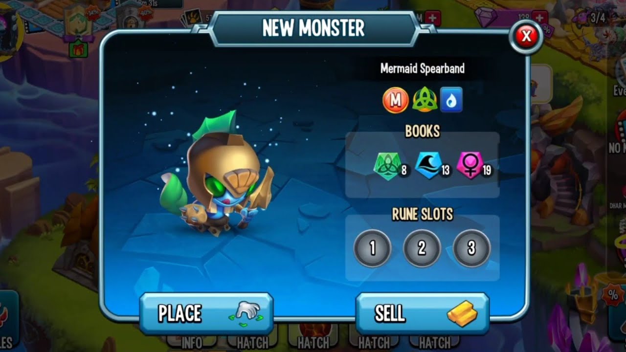 Hatch Mermaid Spearband monster legends gameplay - YouTube