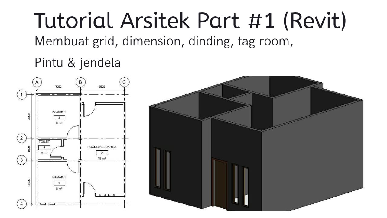 TUTORIAL REVIT - Membuat Denah Dan 3D Arsitek - YouTube