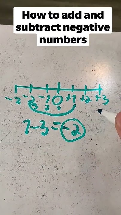 How to add and subtract negative numbers - YouTube