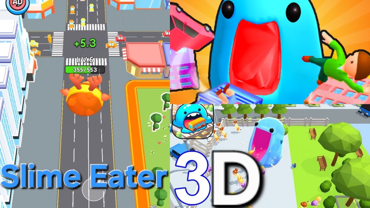 Slime Monster gameplay Satisfying eating - YouTube