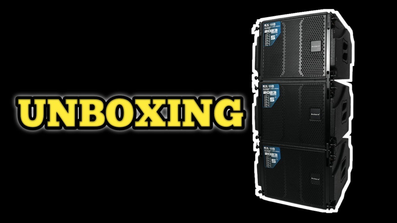 Unboxing box speaker line array 3 in satu lobang - YouTube