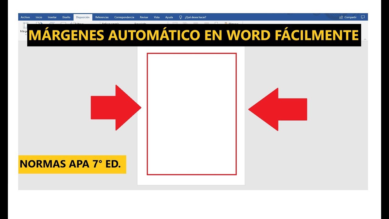 CÓMO ESTABLECER MÁRGENES EN WORD DE ACUERDO CON NORMAS APA SÉPTIMA ...
