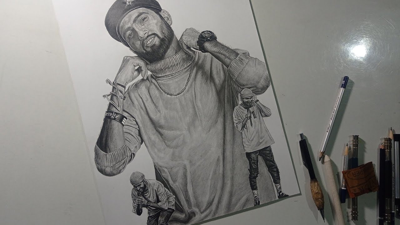 Badmos chora @mc_square7000 | pencil sketch | Portrait - YouTube