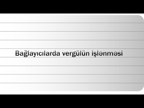 Bağlayıcılarda vergülün işlənməsi.