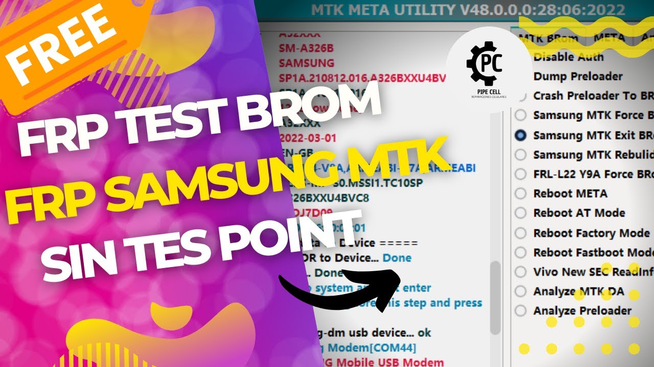 FRP SAMSUNG MTK Bypass Modo Brom desde Download sin abrir FREE - YouTube