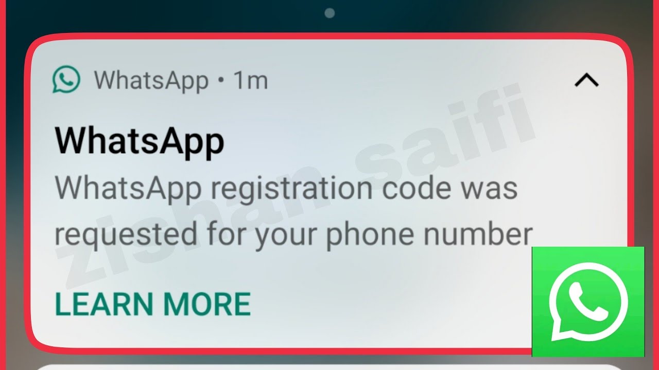Whatsapp Fix registration code was requested for your phone number ...