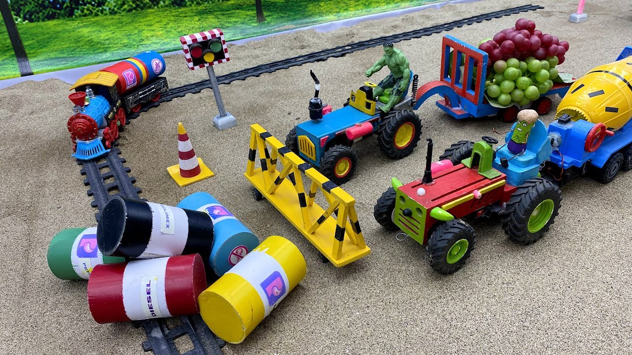 Diy tractor making mini Concrete Bridge Contruction / Miniature ...